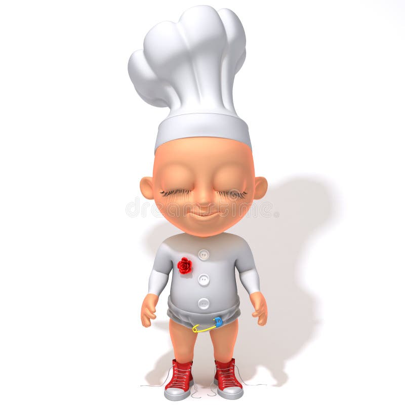 Baby Jake Chef 3d Illustration Stock Illustration - Illustration of ...