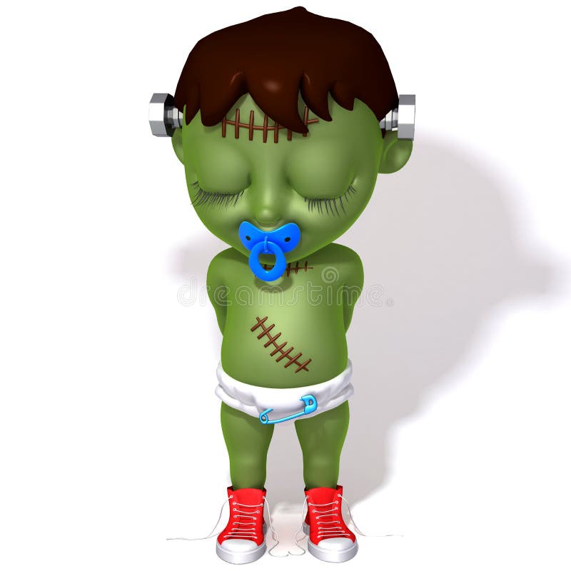 Cute Baby Frankenstein Clipart