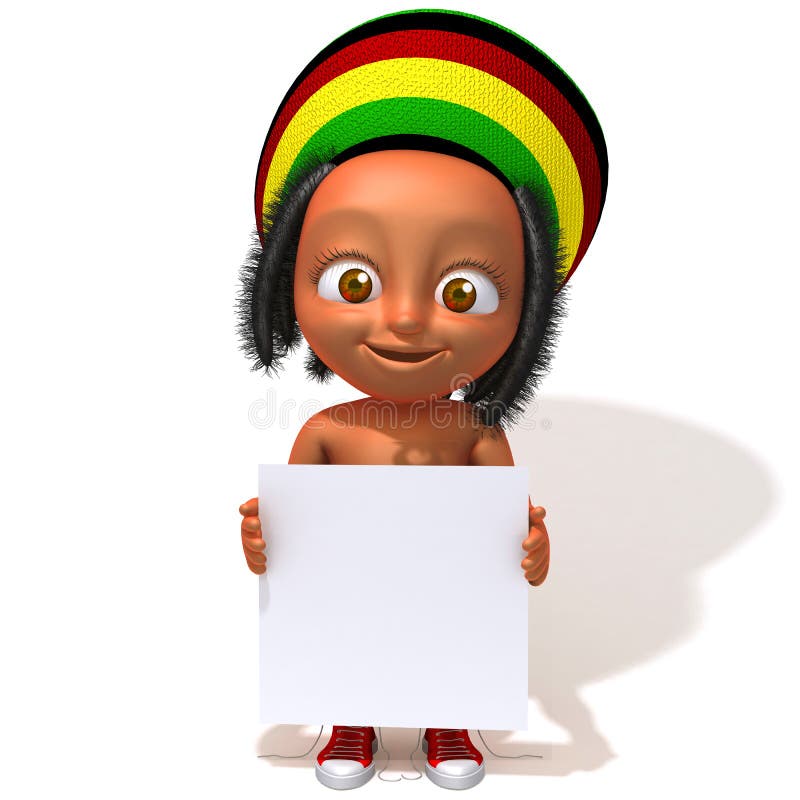 Baby Jake Rastafarian 3d Illustration Stock Illustration - Illustration ...