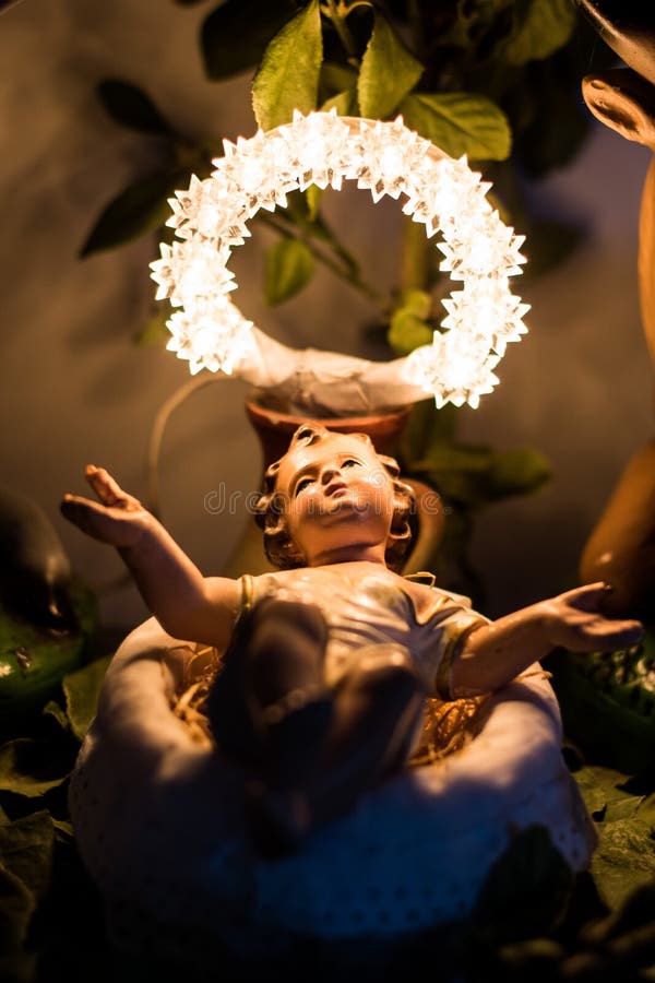 Manger and Crown of Thorns stock photo. Image of swaddle - 61401706