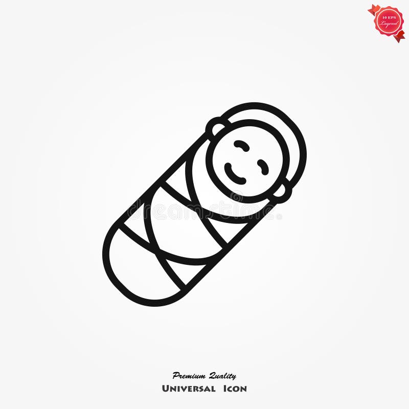 Baby Kid Child Icon Vector Symbol Stock Illustration - Illustration of ...