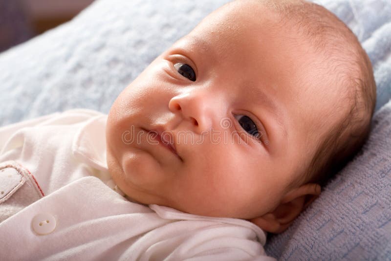 Baby Kid on the Mild Surface Closeup Portrait Stock Image - Image of ...