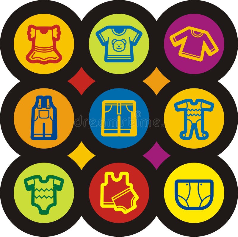 Baby and Kids Icon Series stock vector. Illustration of duck - 2001989