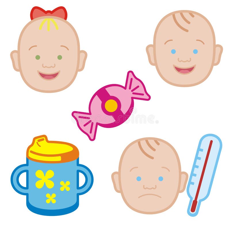 Baby and Kids Icon Series stock vector. Illustration of duck - 2001989