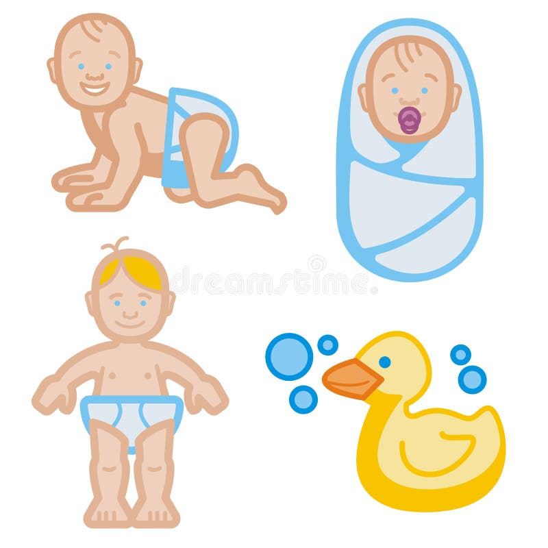 Baby and Kids Icon Series stock vector. Illustration of duck - 2001989