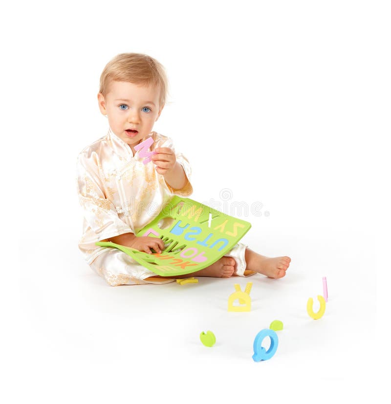 Baby Learning Alphabet Letters Stock Photo - Image of baby, human: 8332076