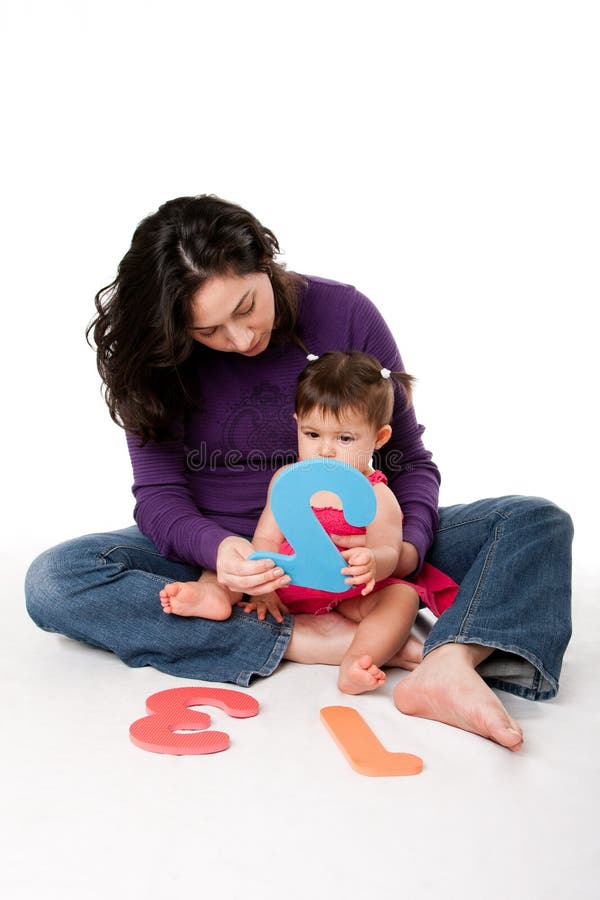 Baby learning to count stock image. Image of education - 16326341