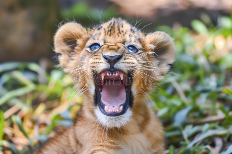Lion Cub Roaring