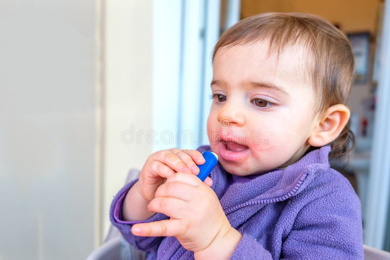 Baby Lip Balm Chapped Lips Cooled Cracked Dermatitis Stock Photo ...