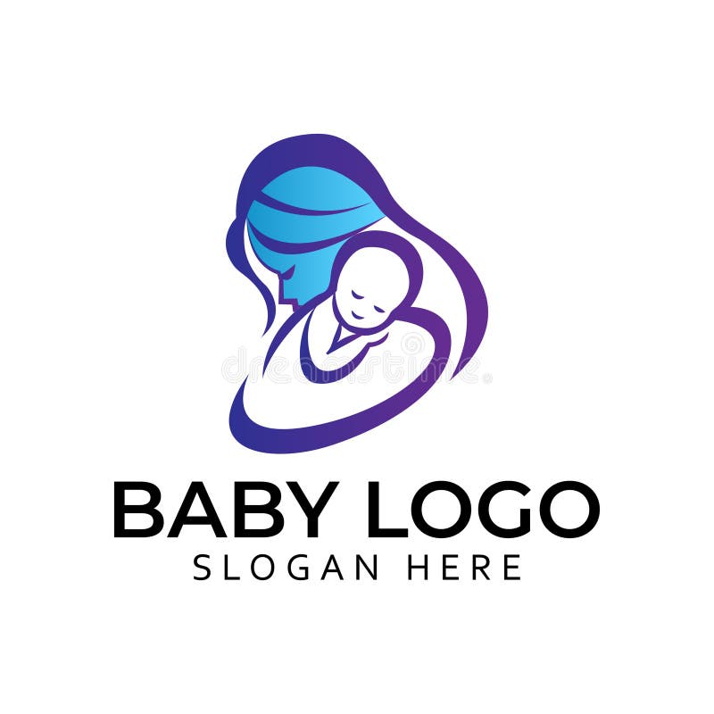 Baby Logo Abstract Blue Color Logo Stock Illustration - Illustration of ...