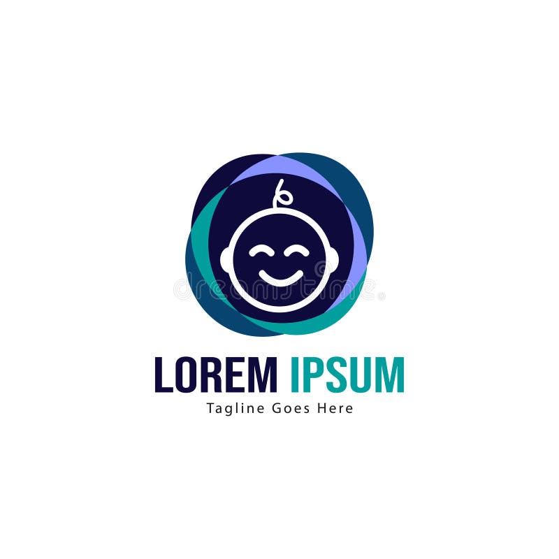 Baby Logo Template Design. Minimalist Baby Logo with Modern Frame Stock ...