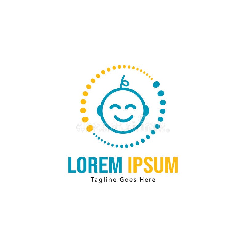Baby Logo Template Design. Minimalist Baby Logo with Modern Frame Stock ...