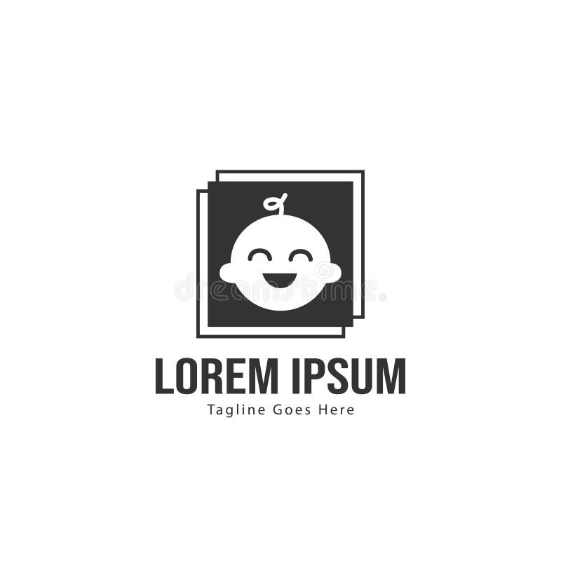 Baby Logo Template Design. Minimalist Baby Logo with Modern Frame Stock ...