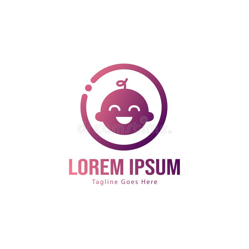 Baby Logo Template Design. Minimalist Baby Logo with Modern Frame Stock ...