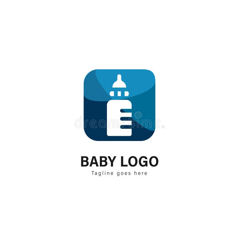 Baby Logo Template Design. Minimalist Baby Logo with Modern Frame Stock ...