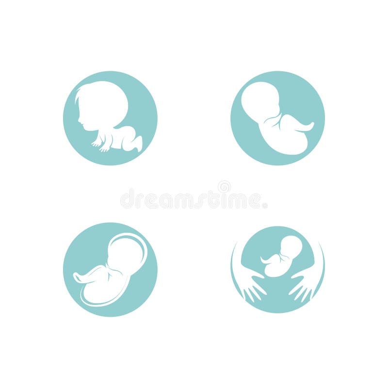 Baby logo vector icon stock vector. Illustration of silhouette - 162896779