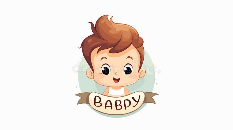 Baby LogotypeDrawing stock vector. Illustration of icon - 345280302