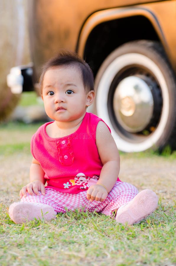 Baby looking. stock image. Image of thai, female, cute - 38880123