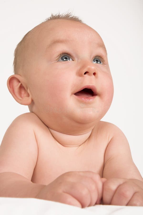 Baby Looking Up stock photo. Image of down, parenthood - 1525104
