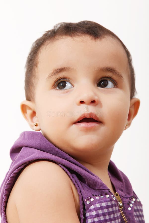 Beautiful Baby with Flower Headband Stock Image - Image of ethnicity ...