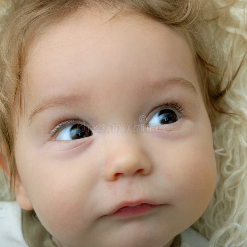 Baby looking up stock photo. Image of beauty, watchfulness - 4118358