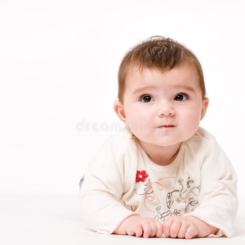 Baby looking up stock photo. Image of fresh, studio, searching - 6089918