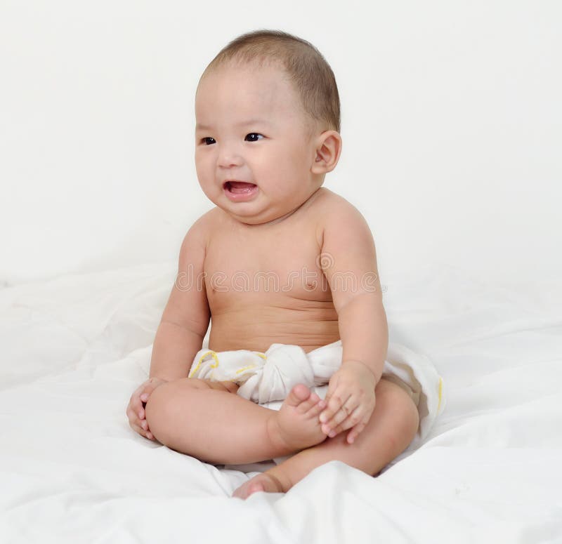 Baby Looking Up To Find Some Things Stock Photos - Free & Royalty-Free ...