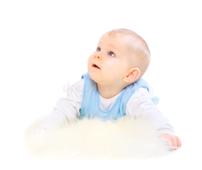 Baby looking up stock photo. Image of positive, mood - 38814442