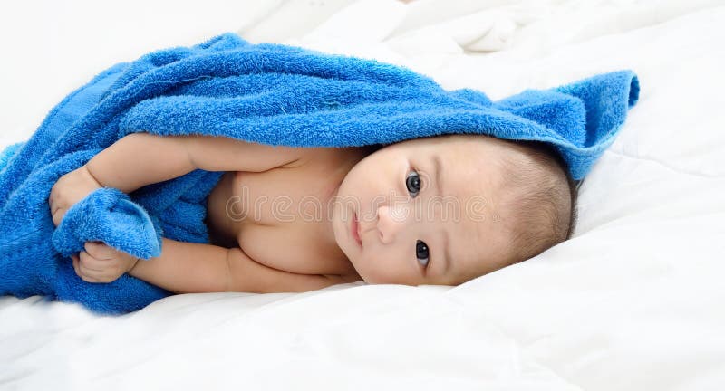 Baby Looking Up To Find Some Things. Stock Photo - Image of hand ...