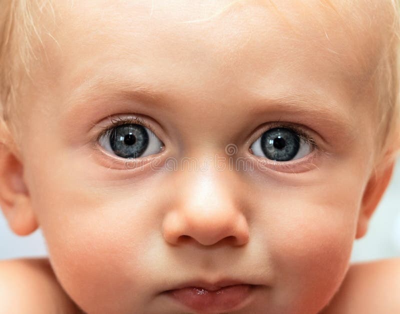 The baby looks stock photo. Image of small, love, blue - 26654590