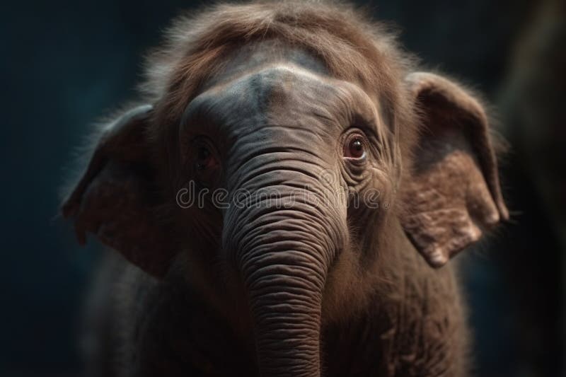 Baby Mammoth. Generative Ai Stock Photo - Image of face, large: 277984550