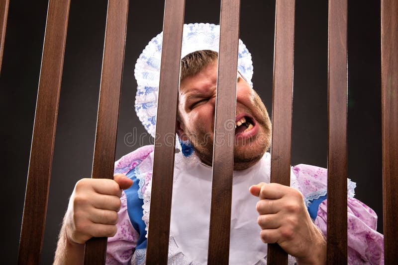 Baby-man in the cage stock photo. Image of copy, colorful - 39282378