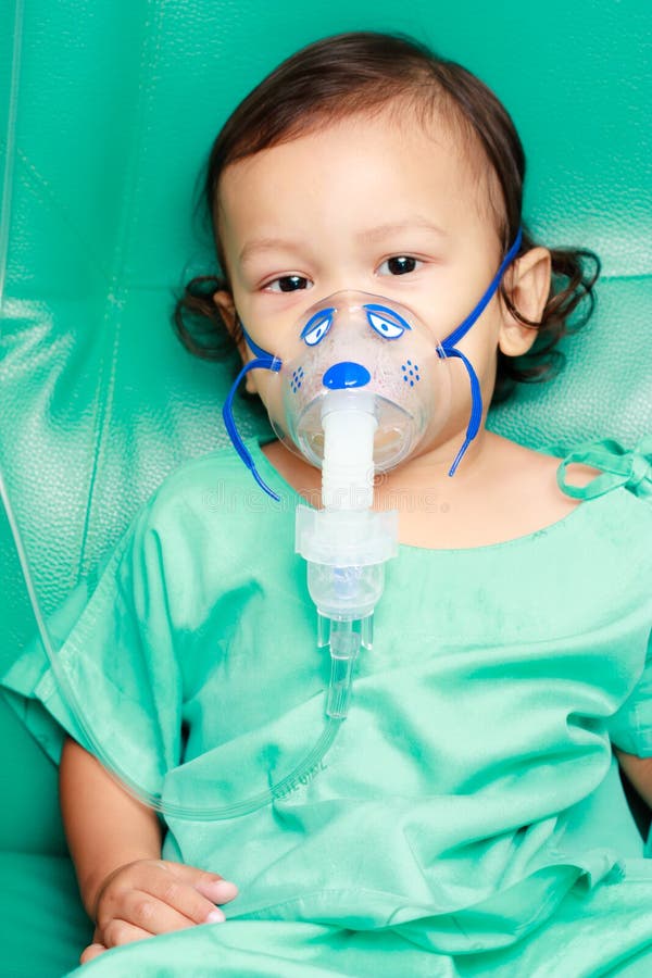 Baby and Medical Instrument on His Face Stock Photo - Image of illness ...