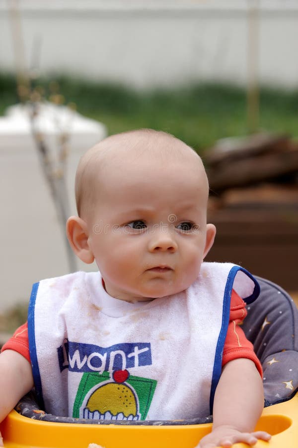A baby with a messy face stock photo. Image of daytime - 21774974