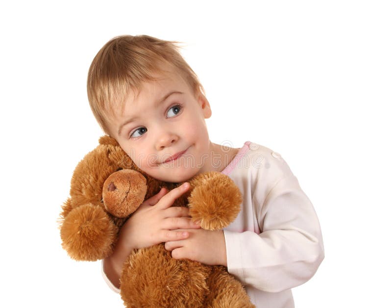 Baby met beer stock afbeelding. Image of kind, ogen, klein - 1819469