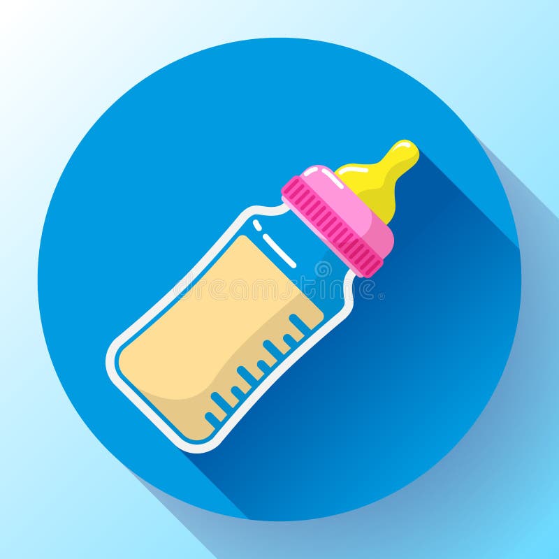 Baby Milk Bottle Icon. Baby Bottle Vector Flat Icon Stock Vector ...