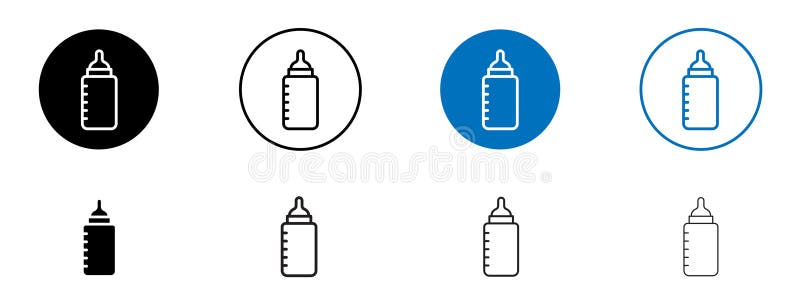 Baby Milk Bottle Icon Vector Stock Vector - Illustration of symbol ...