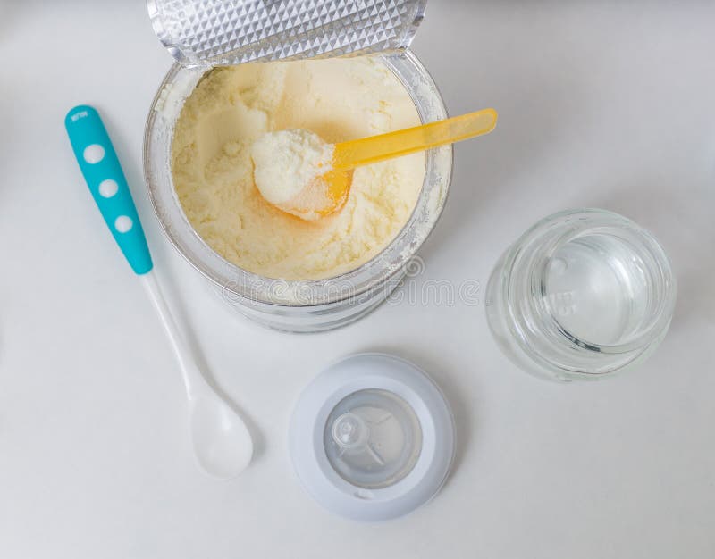 Mother Preparing Baby Formula Stock Image - Image of lifestyle, color ...