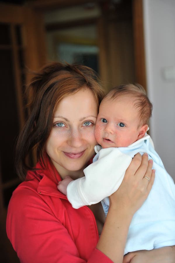 Baby and mom. stock photo. Image of motherhood, childhood - 21437614