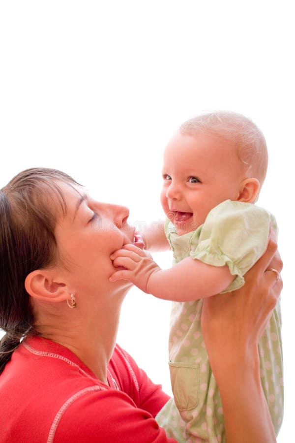 Baby with mom stock photo. Image of girl, adorable, maternity - 6088410