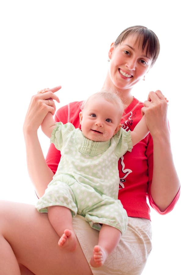 Baby with mom stock image. Image of beautiful, girl, beauty - 6088455