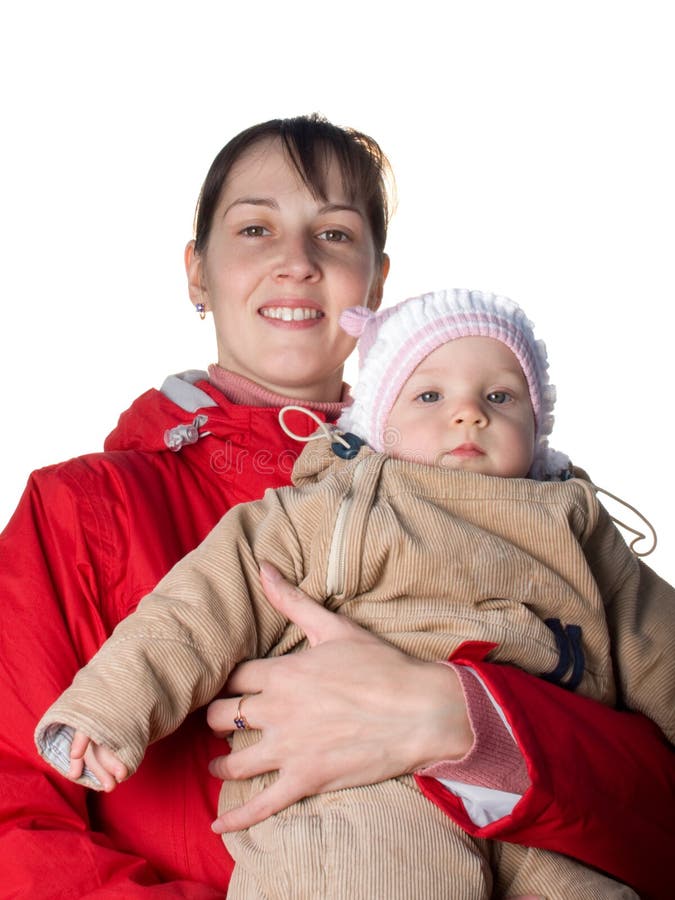 Baby with mom stock image. Image of couple, outdoors, parent - 7557789