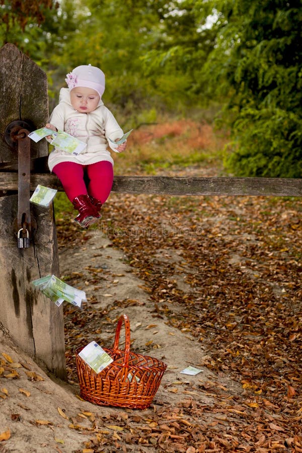 Baby with money stock image. Image of money, happy, banknote - 27361205