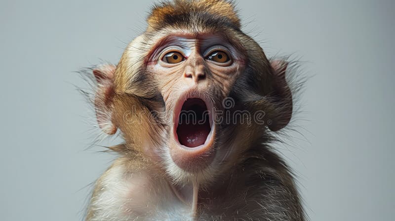 A Baby Monkey with Big Eyes and Orange Ears. Stock Image - Image of ...
