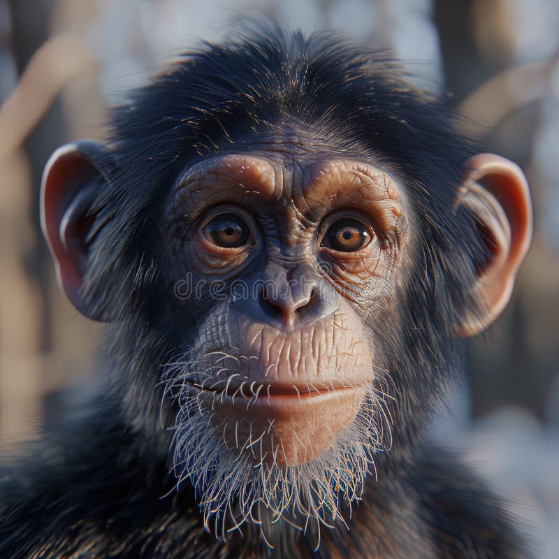 A Baby Monkey with a Big Smile on Its Face Stock Illustration ...