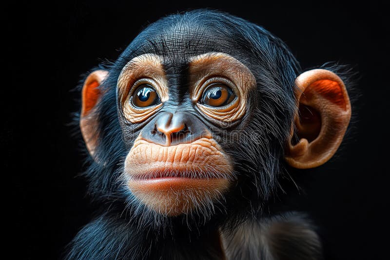 Baby Monkey with a Big Smile on Its Face. Stock Image - Image of funny ...