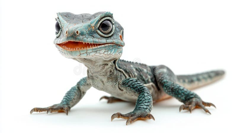 Baby Mosasaurus Showcases Its Tiny Sharp Teeth As it Gently Opens Its ...