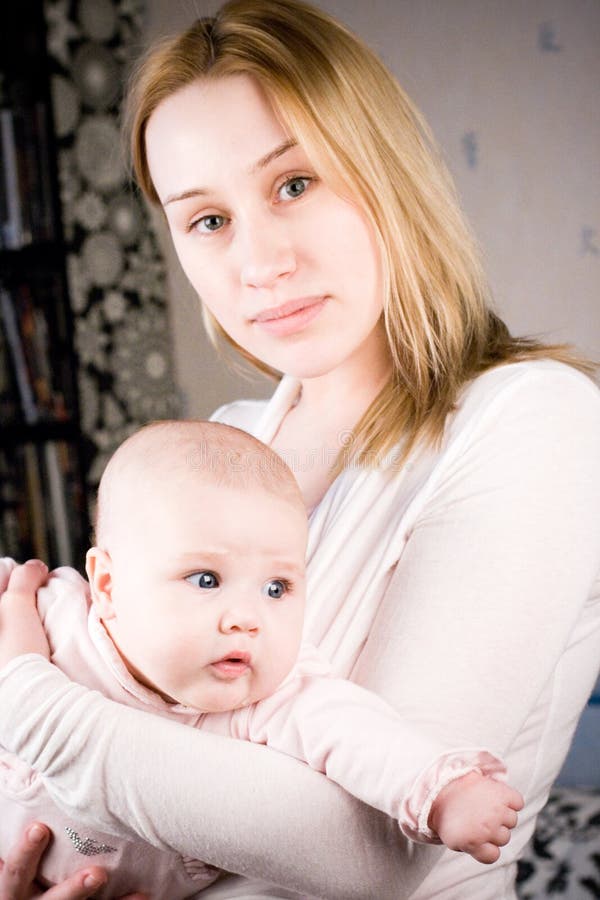 Baby and mother stock photo. Image of laughing, caucasian - 15744932