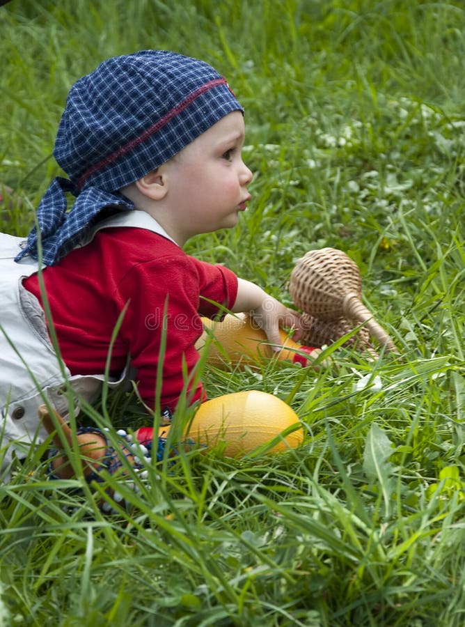 Baby with Musical Instruments Stock Photo - Image of close, active ...