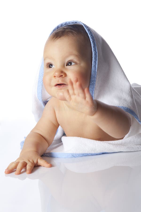 Baby na bad stock foto. Image of baby, onschuld, één - 22105538